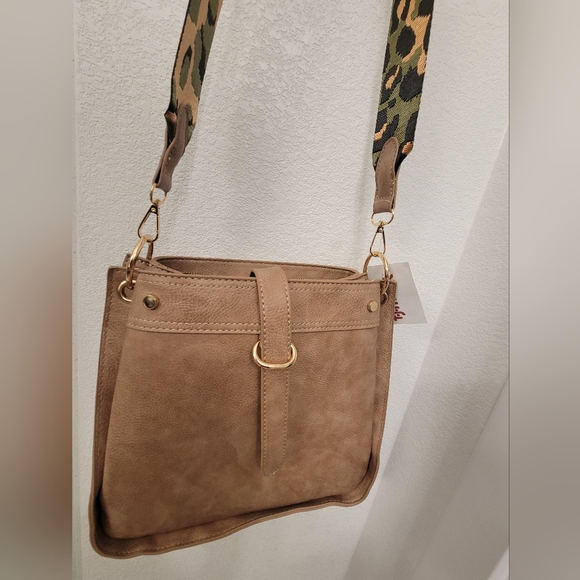 Calin collection | Bags | Nwt Tan Purse With Camo Guitar Strap | Poshmark
